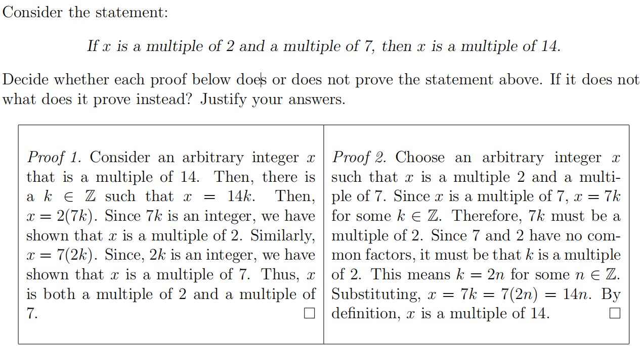 Solved Consider the statement: If x is a multiple of 2 and a | Chegg.com