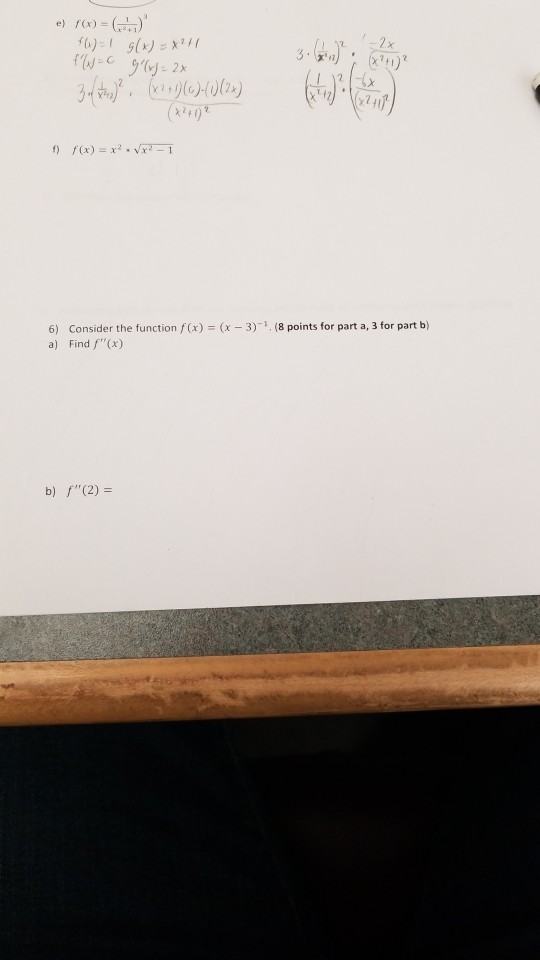 Solved f(x)s (-1 )3 e) x1410) 6) Consider the function f(x) | Chegg.com