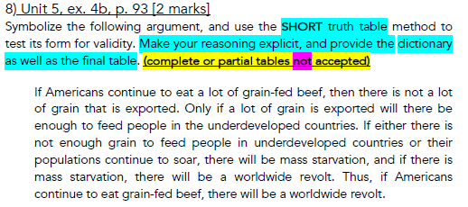 8) Unit 5, ex. 4b, p. 93 [2 marks] Symbolize the | Chegg.com