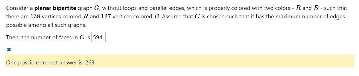 Solved Consider a planar bipartite graph G, without loops | Chegg.com