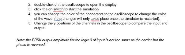 Solved PHASE SHIFT KEYING Objective Simulate BPSK modulator | Chegg.com
