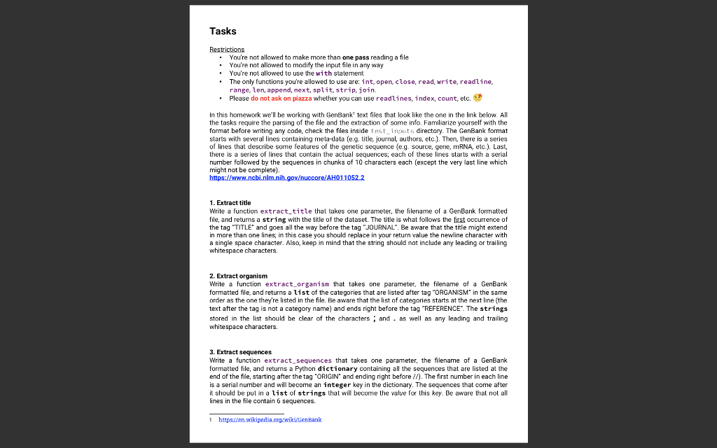 Tasks Restrictions You're not allowed to make more | Chegg.com