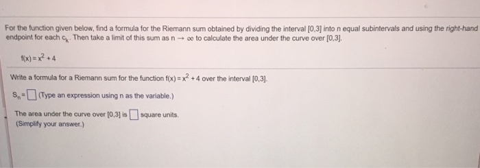 Solved For the function given below, find a formula for the | Chegg.com