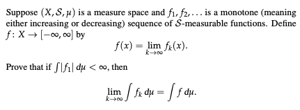 Solved Give an example to show that the Monotone Convergence | Chegg.com