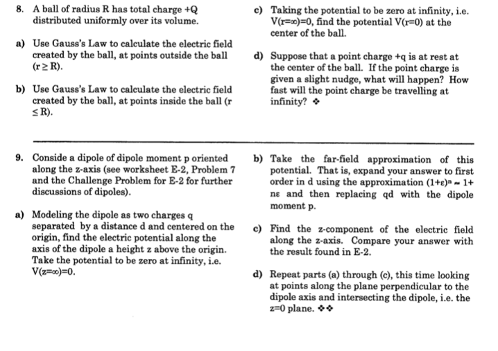 Solved 8. A ball of radius R has total charge +Q distributed | Chegg.com