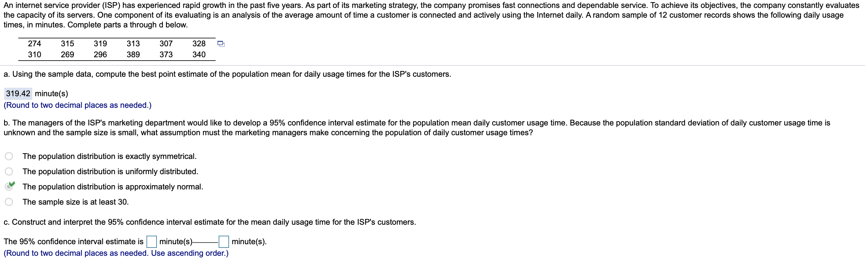 Solved An internet service provider (ISP) has experienced | Chegg.com