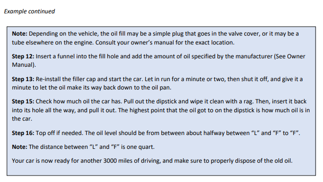 How to Perform an Oil Change Step 1: Start your car | Chegg.com
