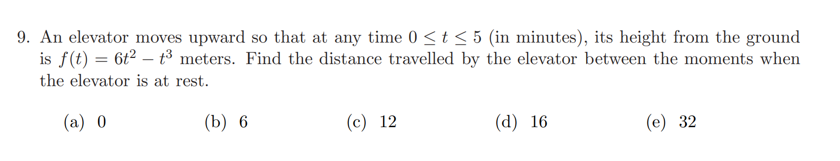 Solved An elevator moves upward so that at any time | Chegg.com