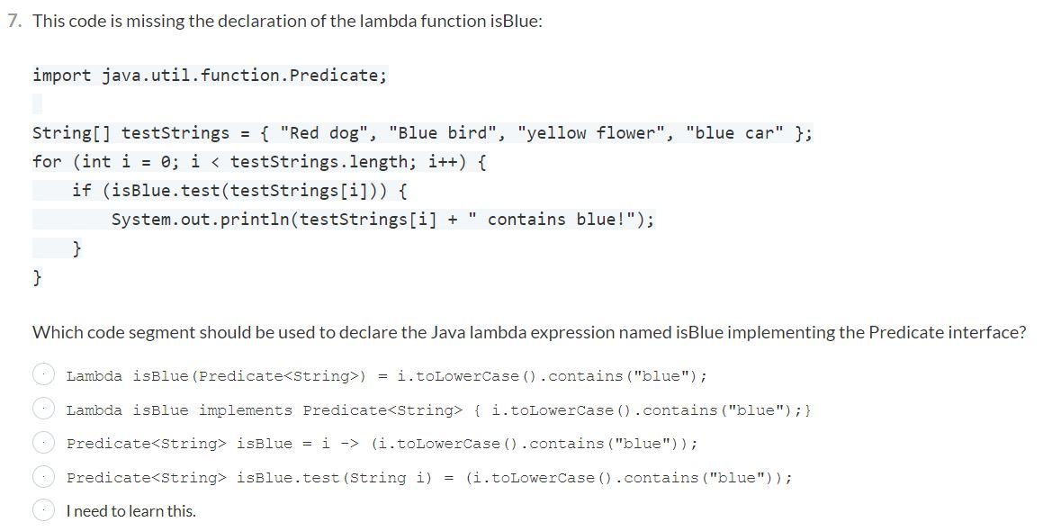 Solved 6. This interface is declared in code: public | Chegg.com