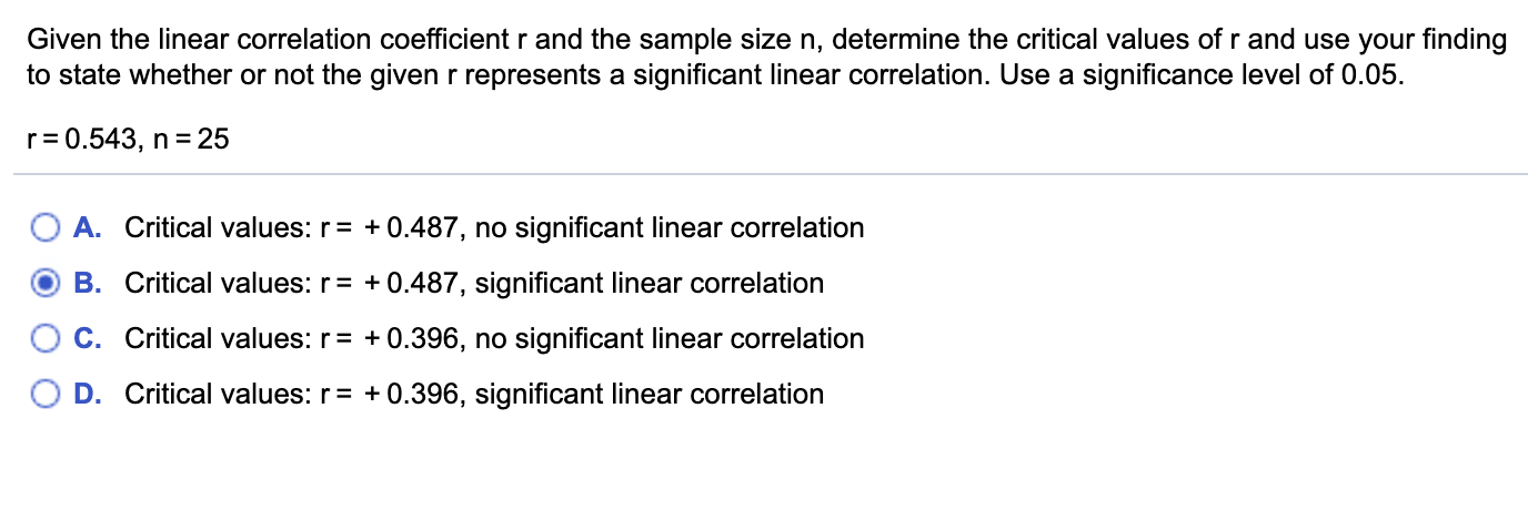 Solved Given the linear correlation coefficient r and the | Chegg.com