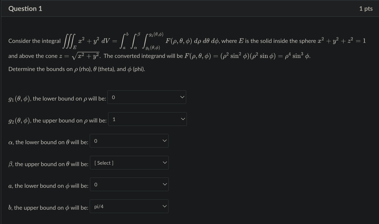 Solved Question 1Consider the integral | Chegg.com