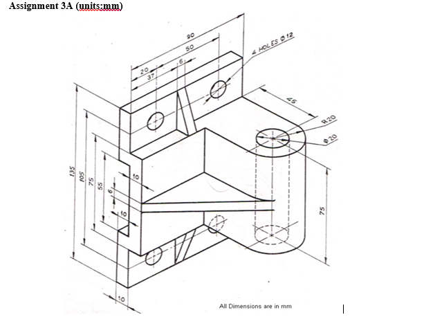 Solved SHOULD BE DRAWN AUTOCAD 2019 Draw 3 principal | Chegg.com