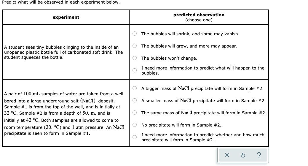 Solved Predict what will be observed in each experiment | Chegg.com