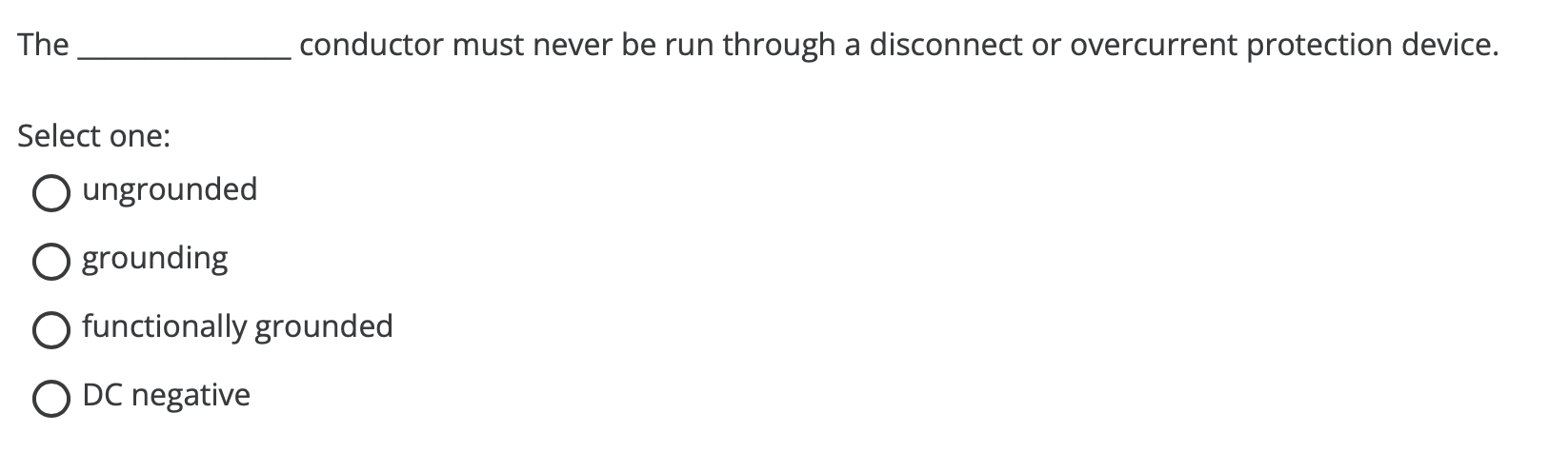 Solved The conductor must never be run through a disconnect | Chegg.com
