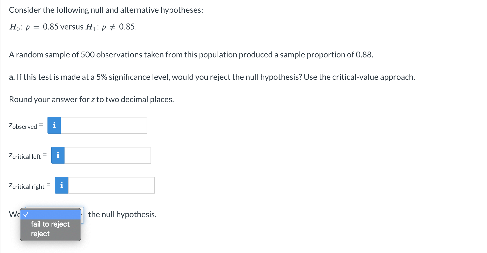 Solved Consider the following null and alternative | Chegg.com