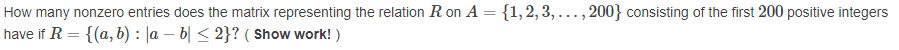 Solved How many nonzero entries does the matrix representing | Chegg.com