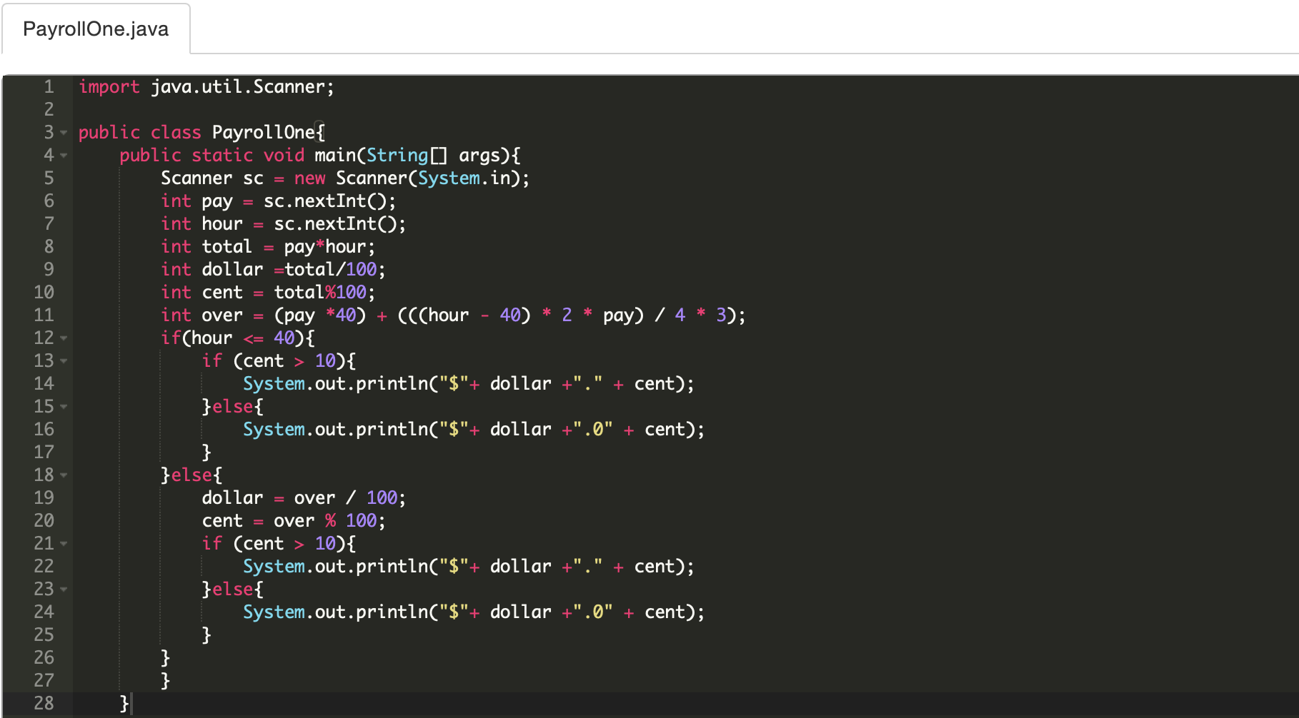 Solved Please fix my code in java, only allow to use int, a | Chegg.com