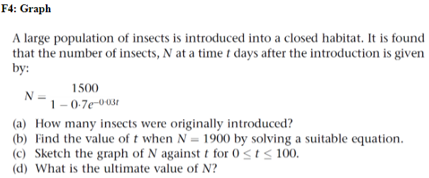 Solved A large population of insects is introduced into a | Chegg.com