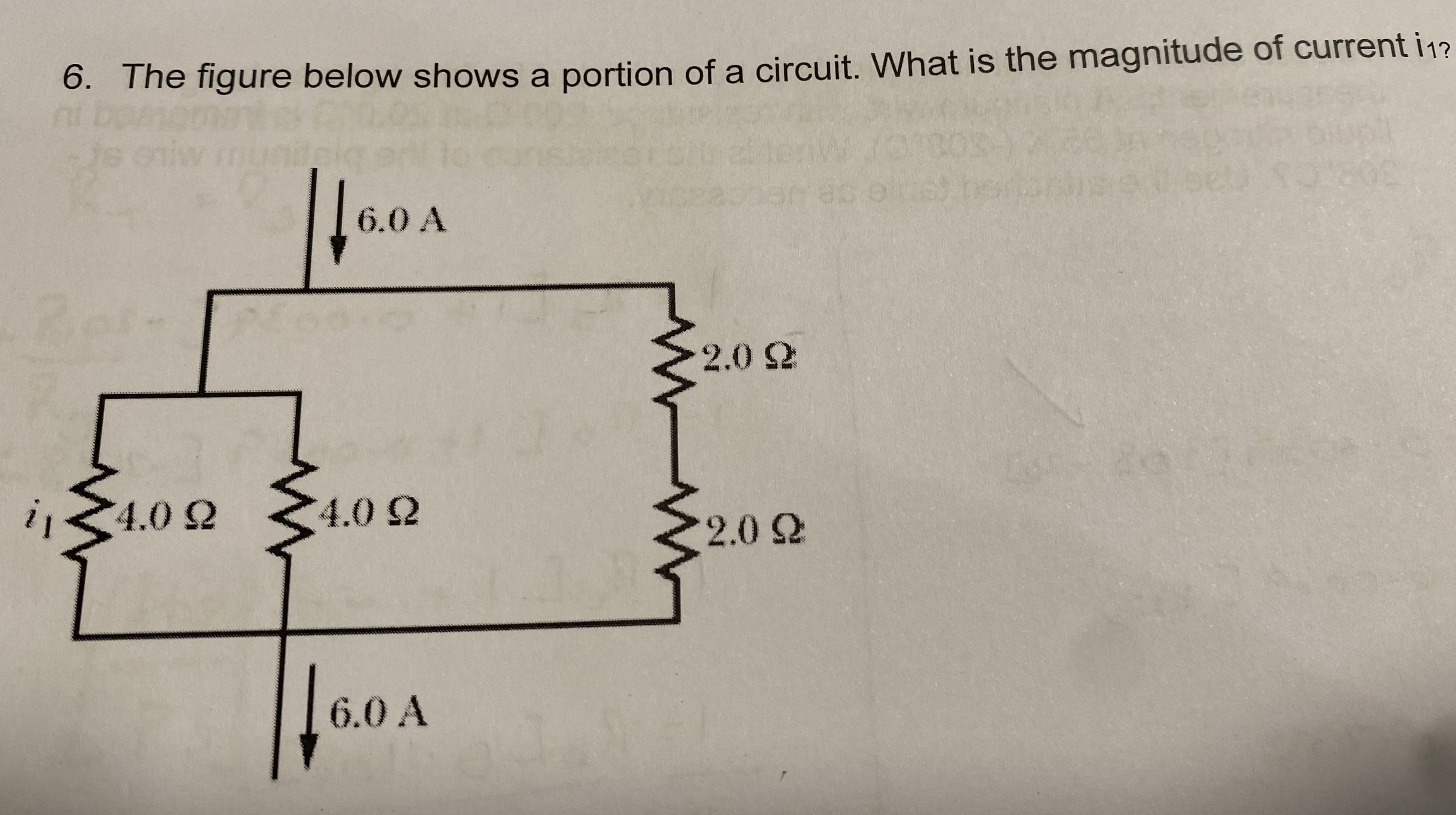 Solved 6. The figure below shows a portion of a circuit. | Chegg.com