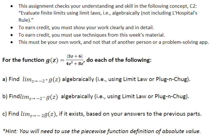 Solved This assignment checks your understanding and skill | Chegg.com