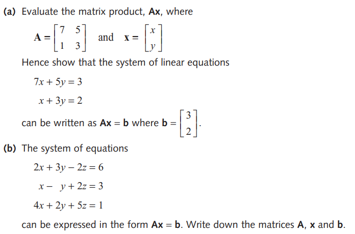 Solved (a) Evaluate the matrix product, Ax, where A=[7153] | Chegg.com