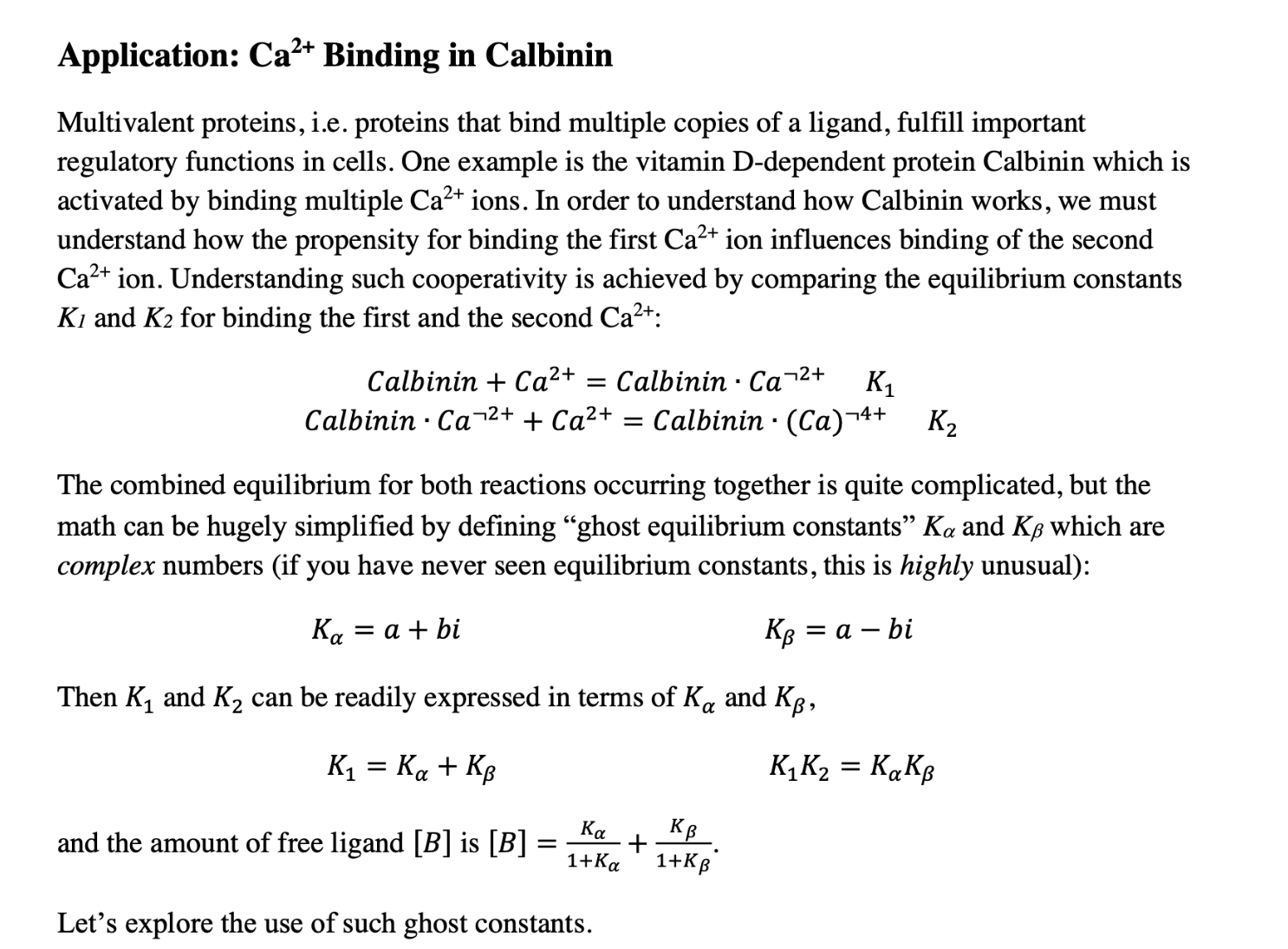 Solved Application: Ca2+ Binding in Calbinin Multivalent | Chegg.com
