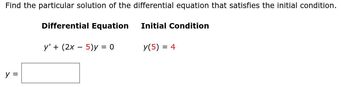Solved Find the particular solution of the differential | Chegg.com