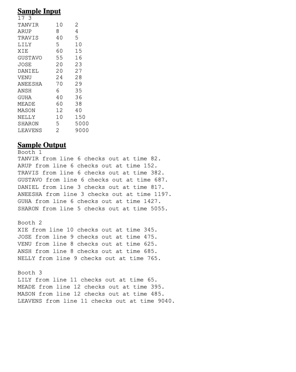 Solved The following code in C only outputs:Booth 1when it | Chegg.com