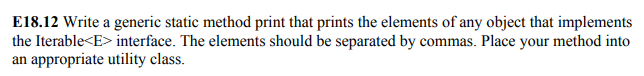 E1812 Write A Generic Static Method Print That 