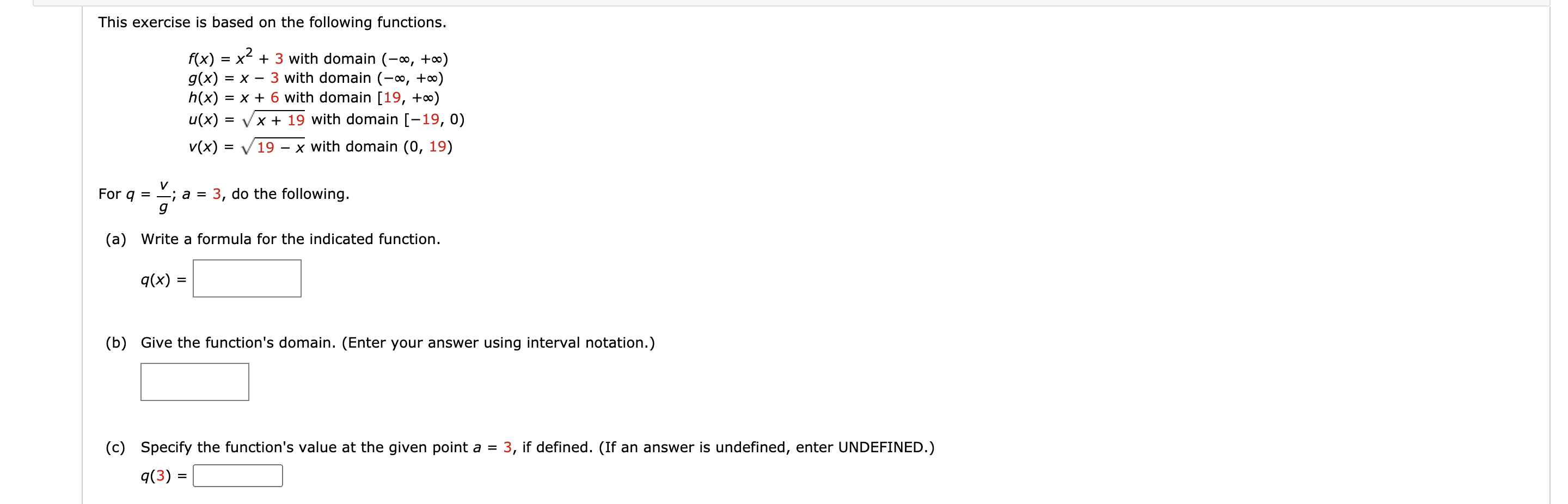 Solved Find Each Of The Following Functions R X 5 X