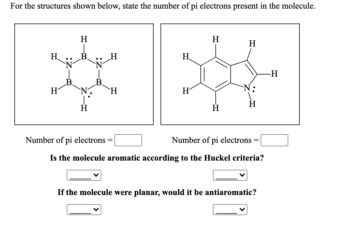 Solved For the structures shown below, state the number of | Chegg.com