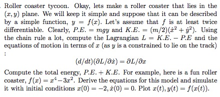 Solved Roller coaster tycoon. Okay, lets make a roller | Chegg.com