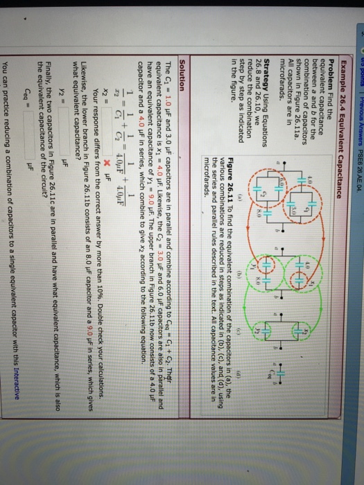 Solved Example 26 4 Equivalent Capacitance Problem Find The Chegg