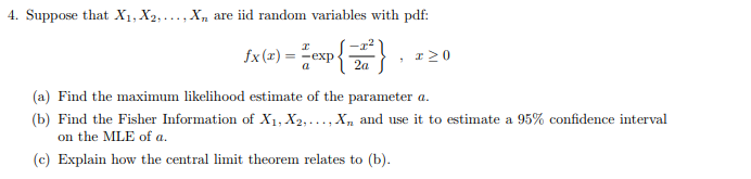 Solved Suppose that Xi, X2Xn are iid random variables with | Chegg.com