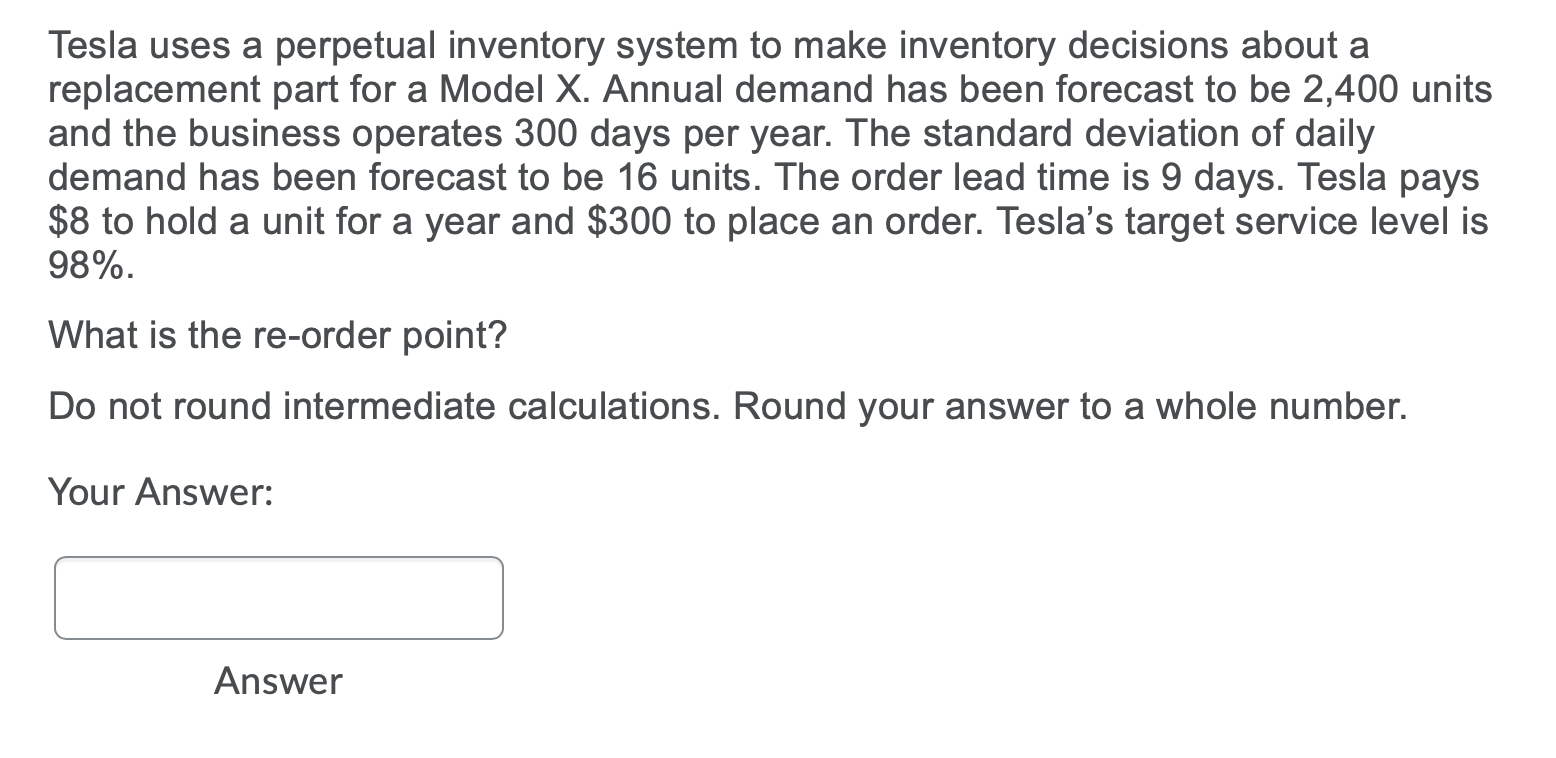 Solved Tesla uses a perpetual inventory system to make | Chegg.com