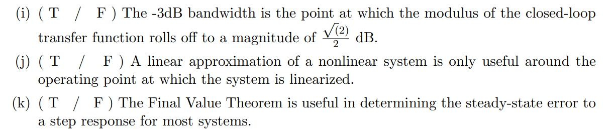 Solved I T 1 F The 3db Bandwidth Is The Point At Which