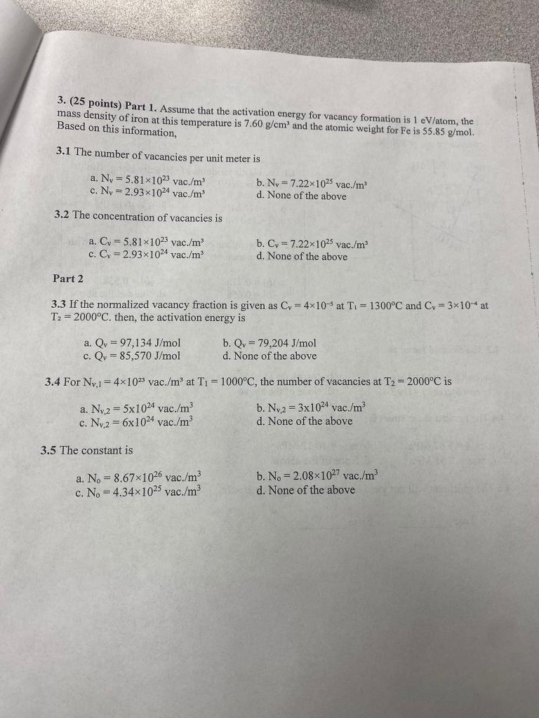 Solved 3. (25 points) Part 1. Assume that the activation | Chegg.com
