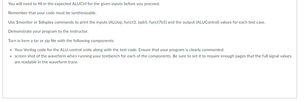 Solved As described in the class slides, the ALU control | Chegg.com