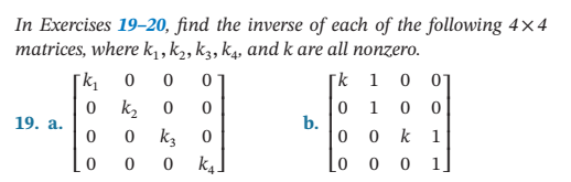 Solved In Exercises 19-20, find the inverse of each of the | Chegg.com