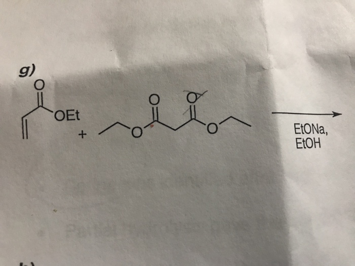 Solved g) OEt EtONa, EtOH | Chegg.com