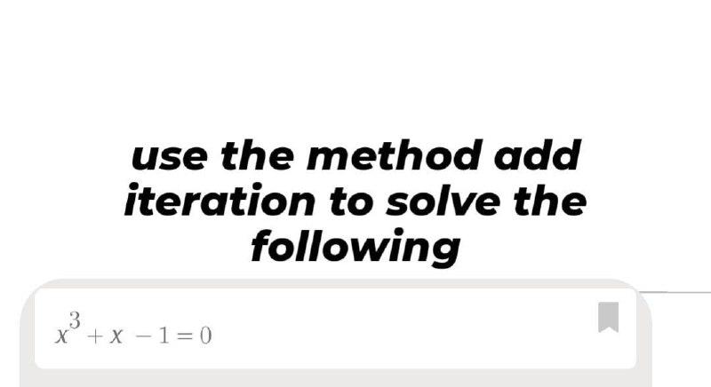 Solved use the method add iteration to solve the following 3 | Chegg.com