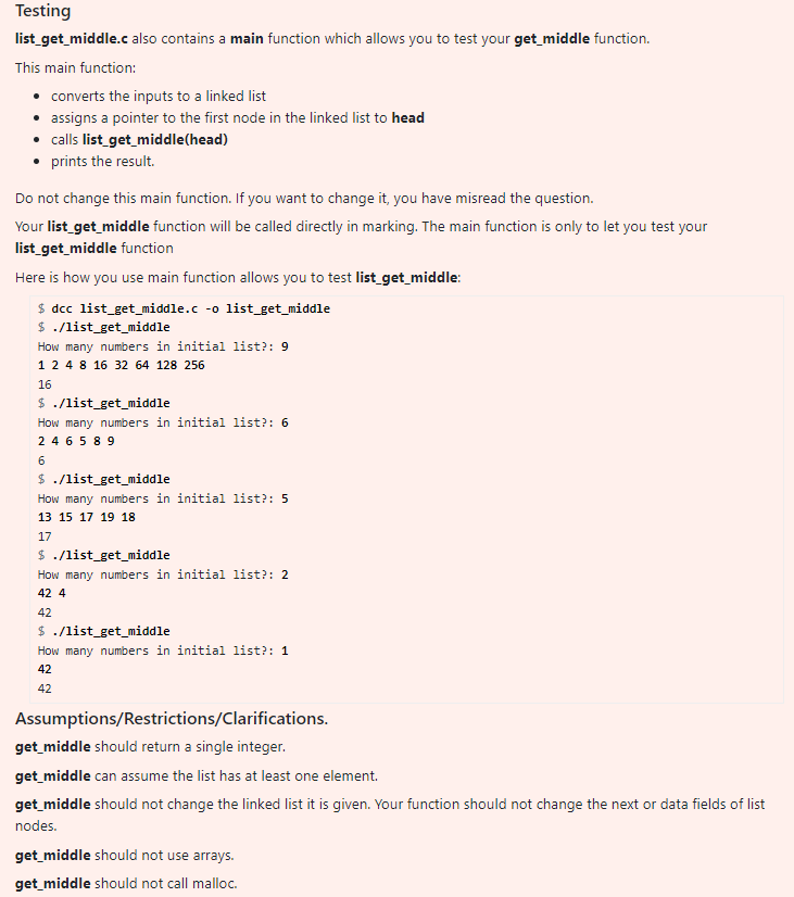 Solved Get the middle element from a Linked List Download | Chegg.com