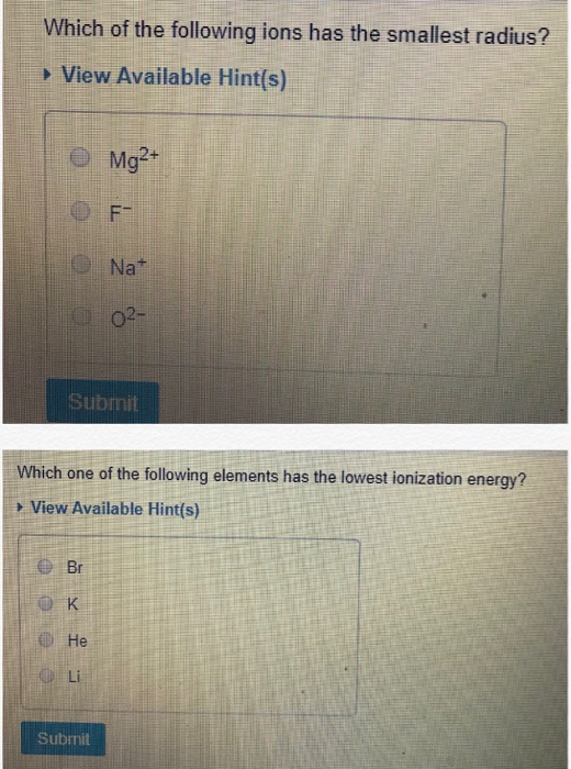 Which of the Following Ions Has the Smallest Radius - Beatrice-has-Greer