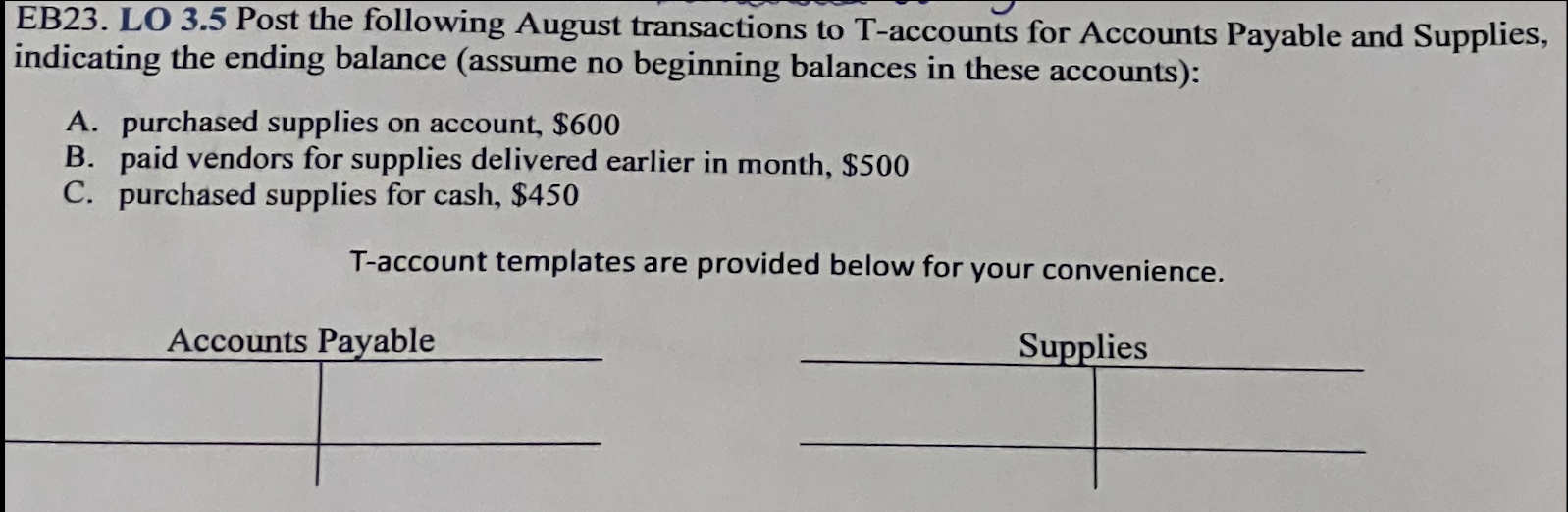 Solved LO 3.4Indicate the net effect (+ for increase; – | Chegg.com