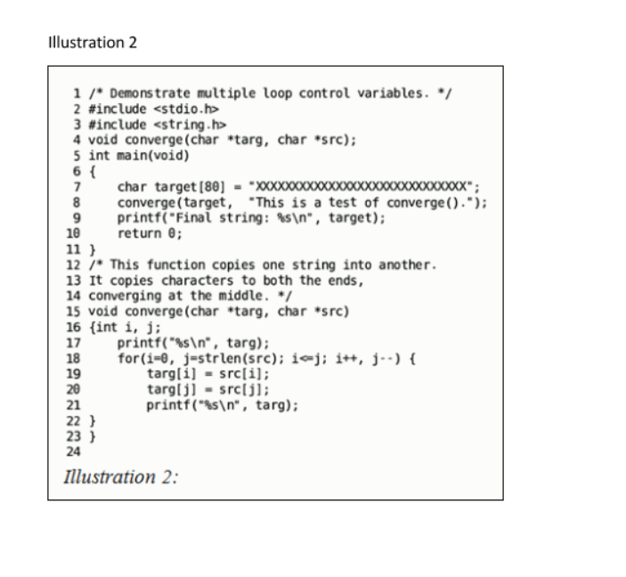 Solved illustration 2 10 1/* Demonstrate multiple loop | Chegg.com