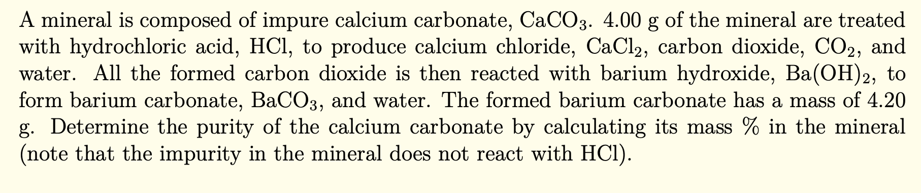 Solved A mineral is composed of impure calcium carbonate, | Chegg.com