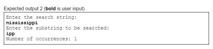Solved Question 4(10 points): Count matches A substring | Chegg.com