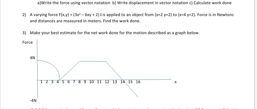 Solved Awrite The Force Using Vector Notation B Write 2403