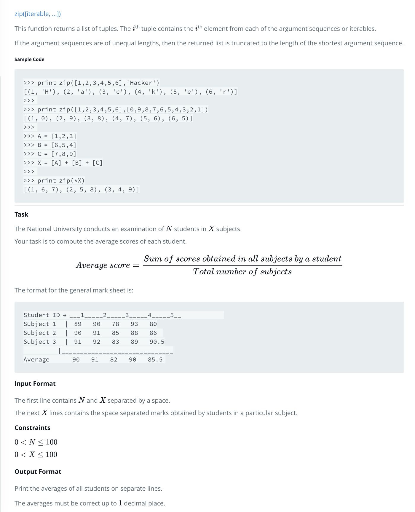 Solved Zip [iterable ] This Function Returns A List Of