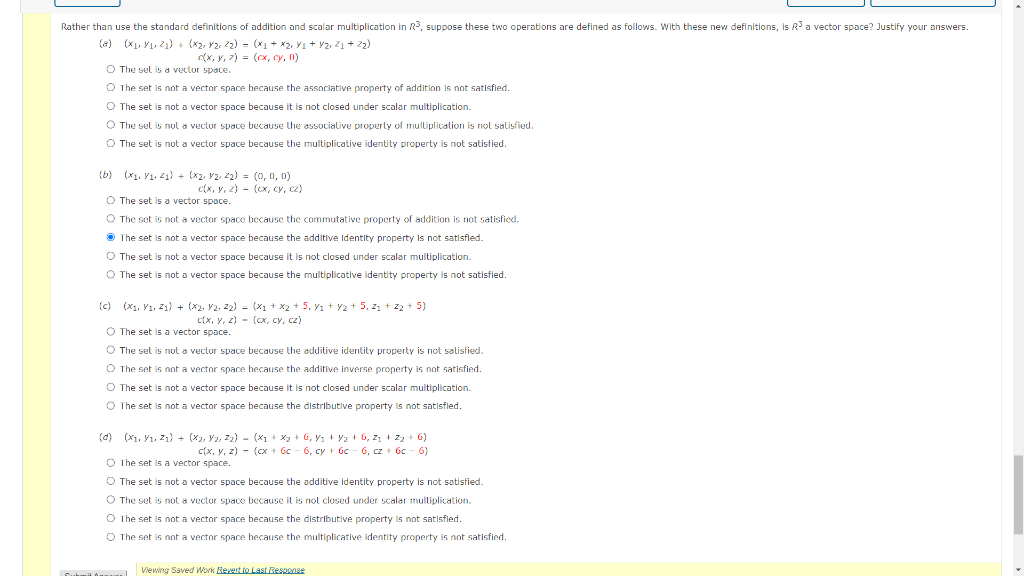 Solved Rather than use the standard definitions of addition | Chegg.com